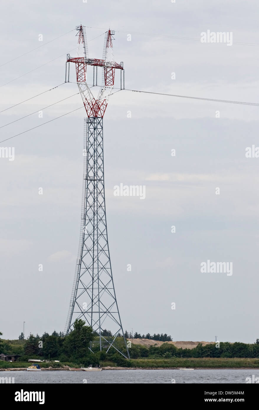Power transmission tower, view from below Stock Photo - Alamy