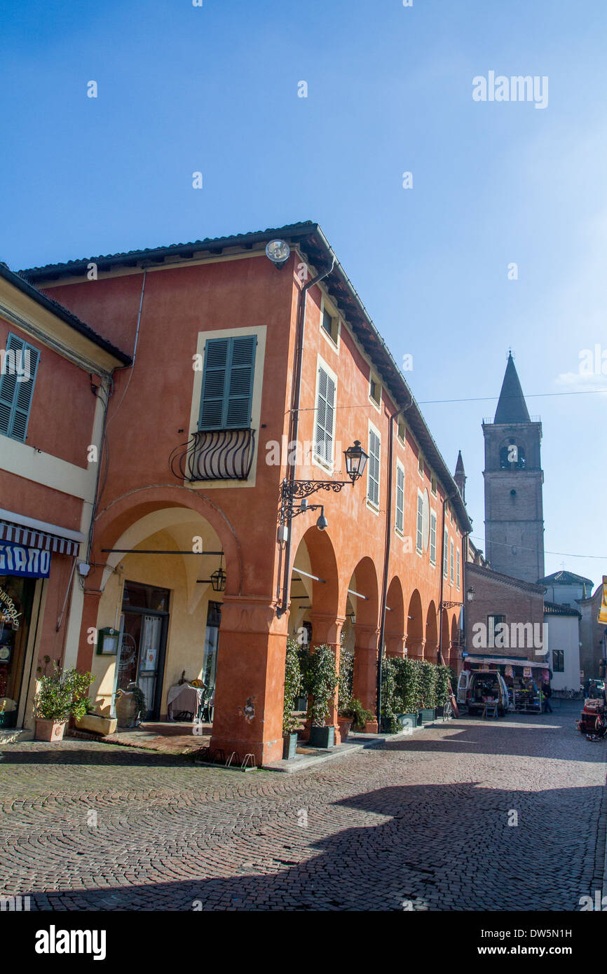 Main square in Busseto village, Emilia Romagna, Italy Stock Photo - Alamy