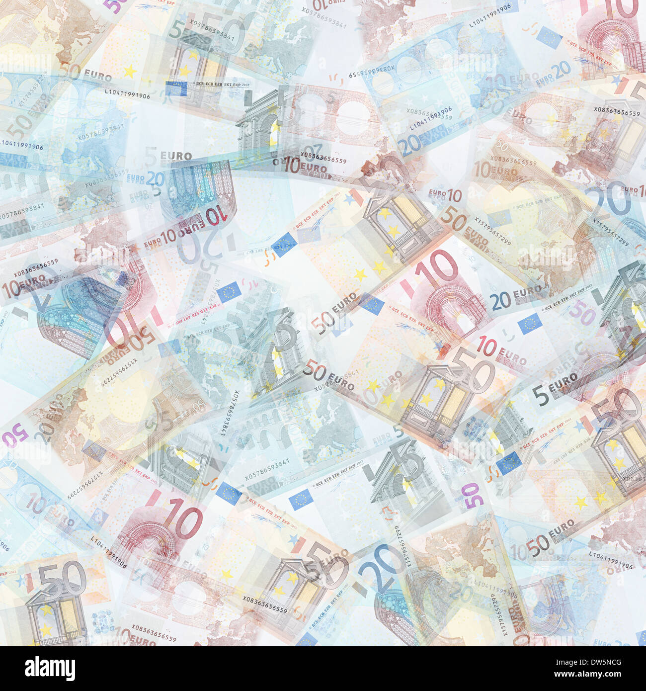 Money background from translucent euro Stock Photo - Alamy