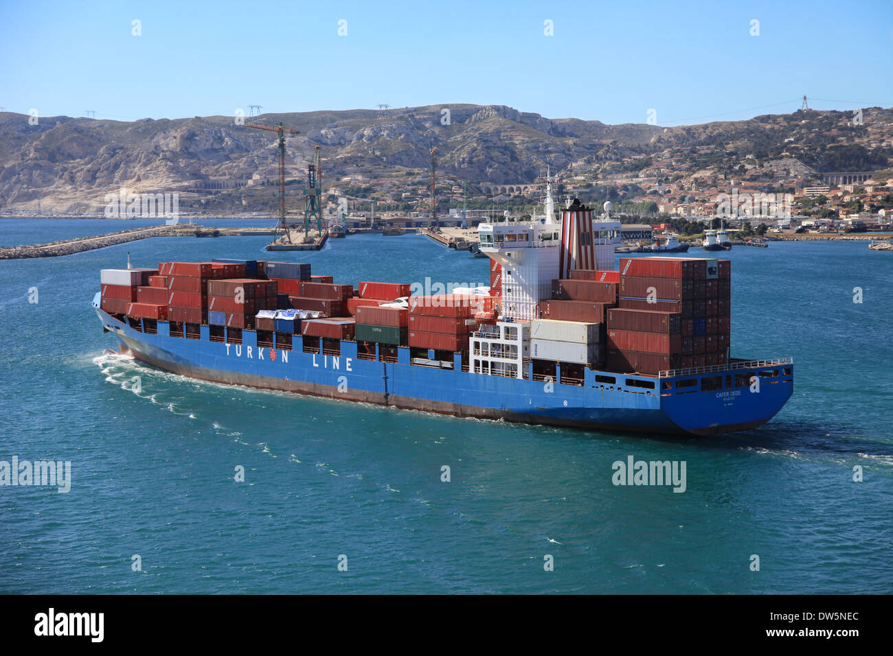 Marseille container ship hi-res stock photography and images - Alamy