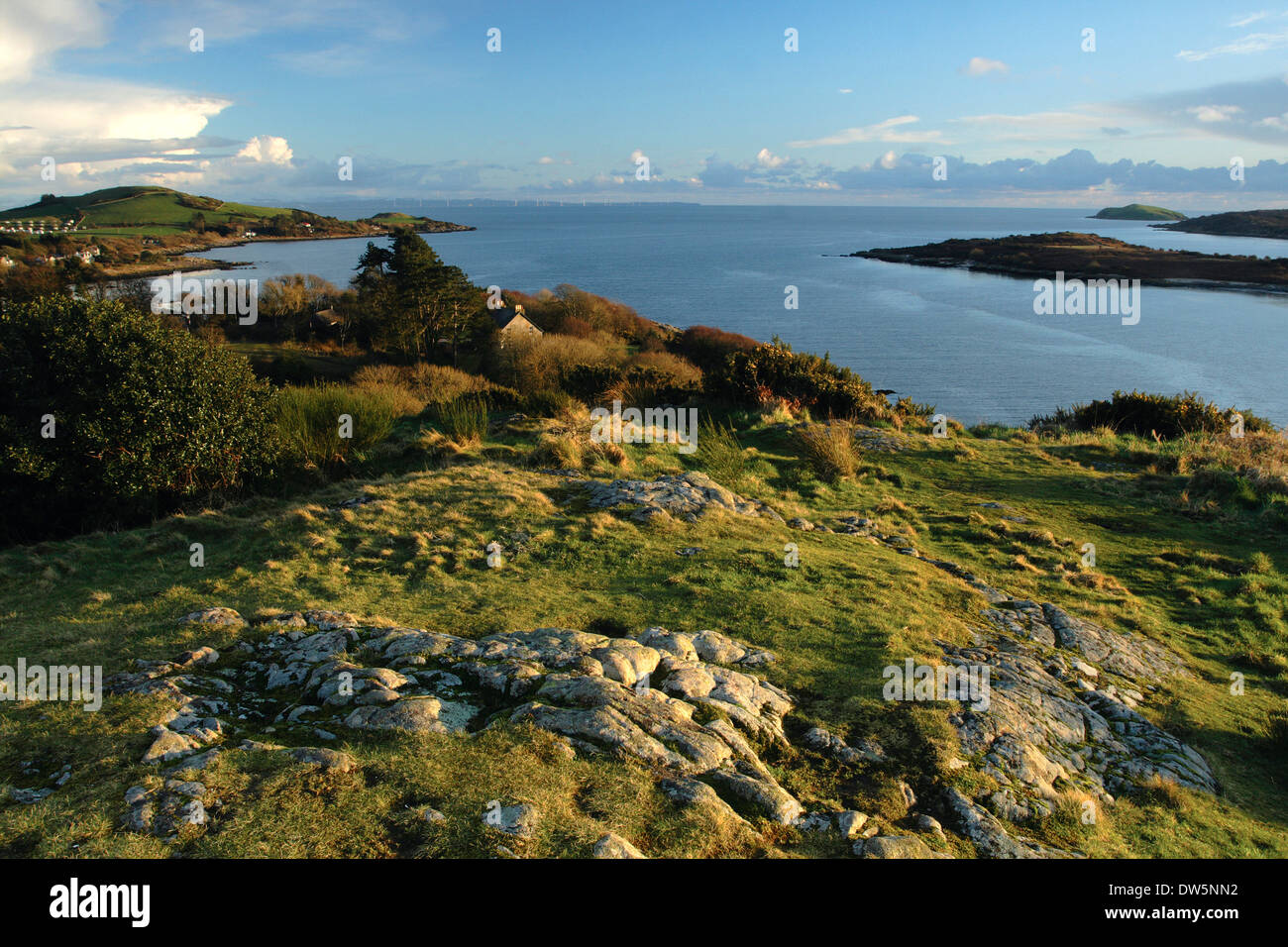 Rockcliffe, Castle Point and the Solway Firth from Mote of Mark ...
