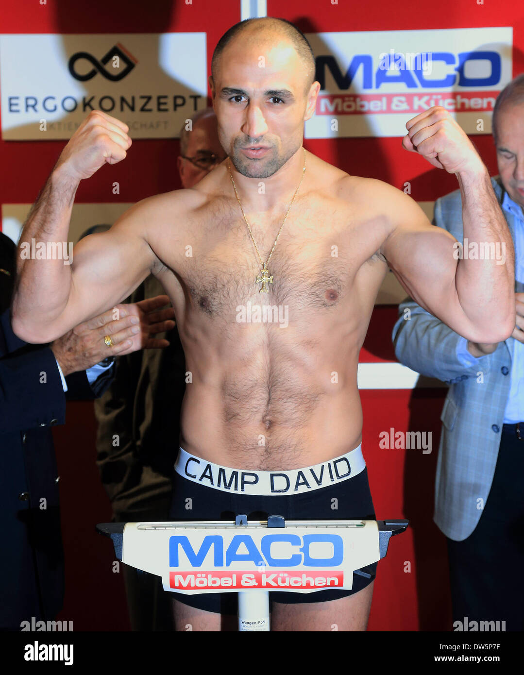 Magdeburg, Germany. 28th Feb, 2013. German boxer Arthur Abraham poses ...