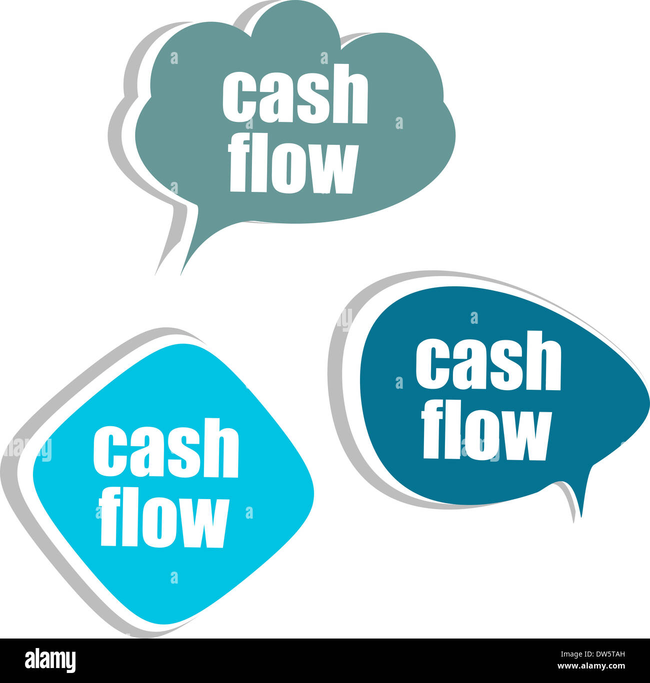 cash flow. Set of stickers, labels, tags. Business banners, Template ...