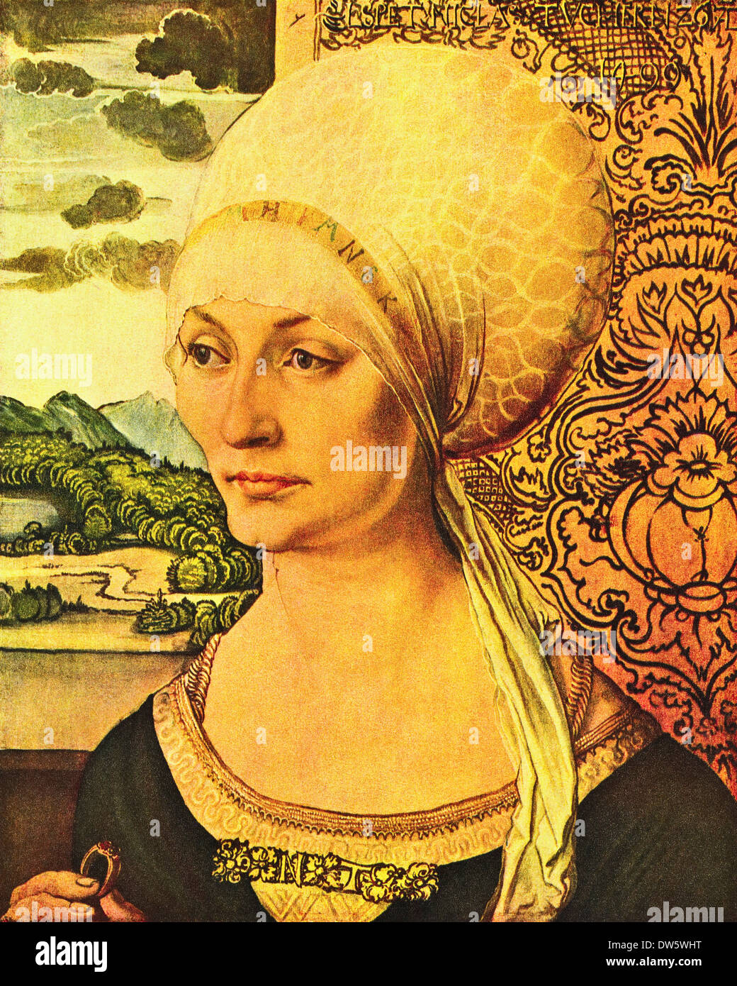 Portrait of Elspeth Tucher oil on wood by Albrecht Durer circa 1499 ...