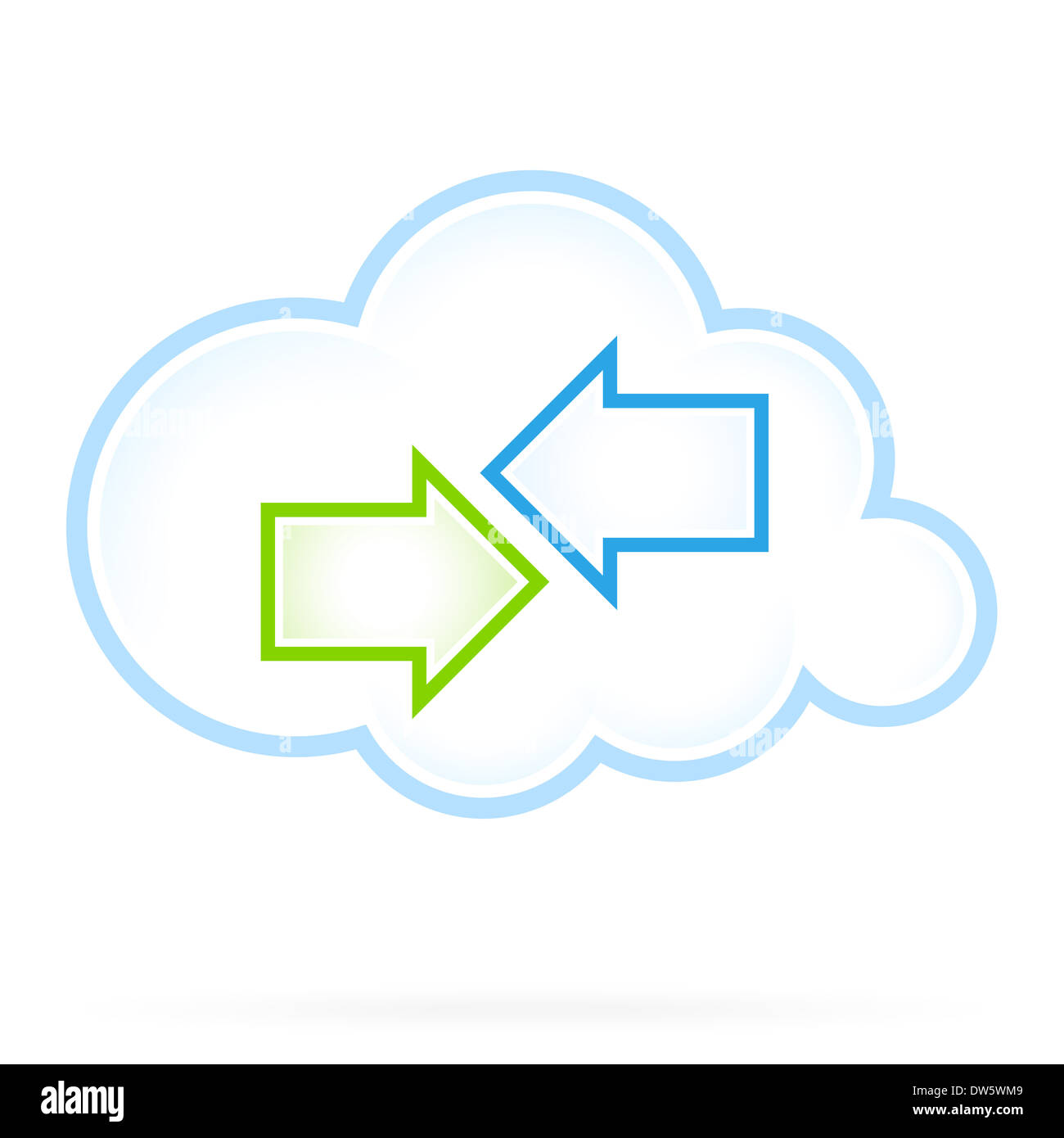 Cloud Computing Icon Communication isolated on white Stock Photo - Alamy