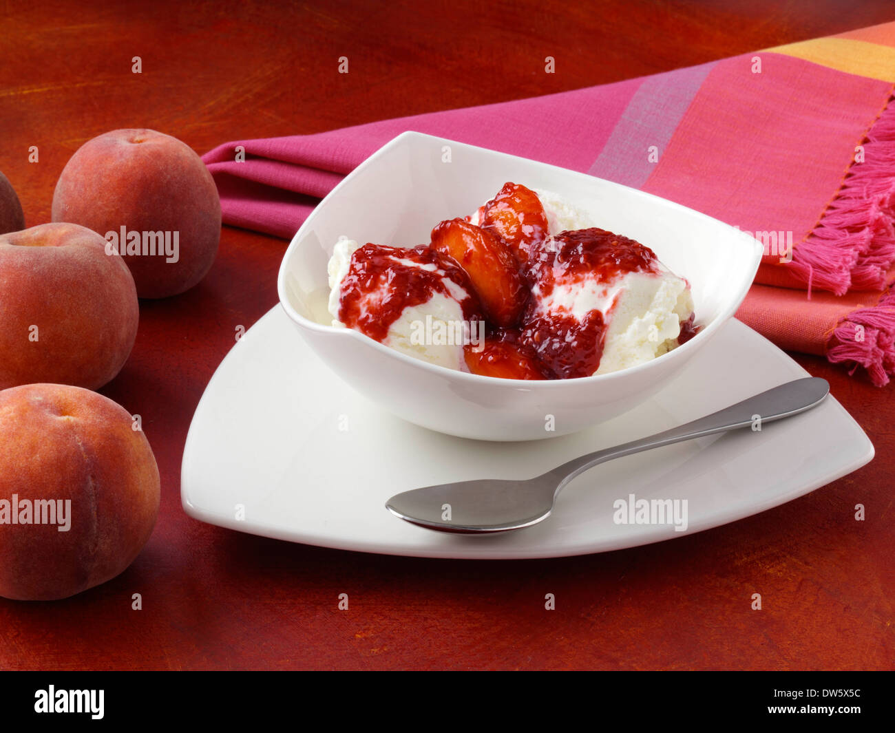 Peach Melba Foster Stock Photo - Alamy