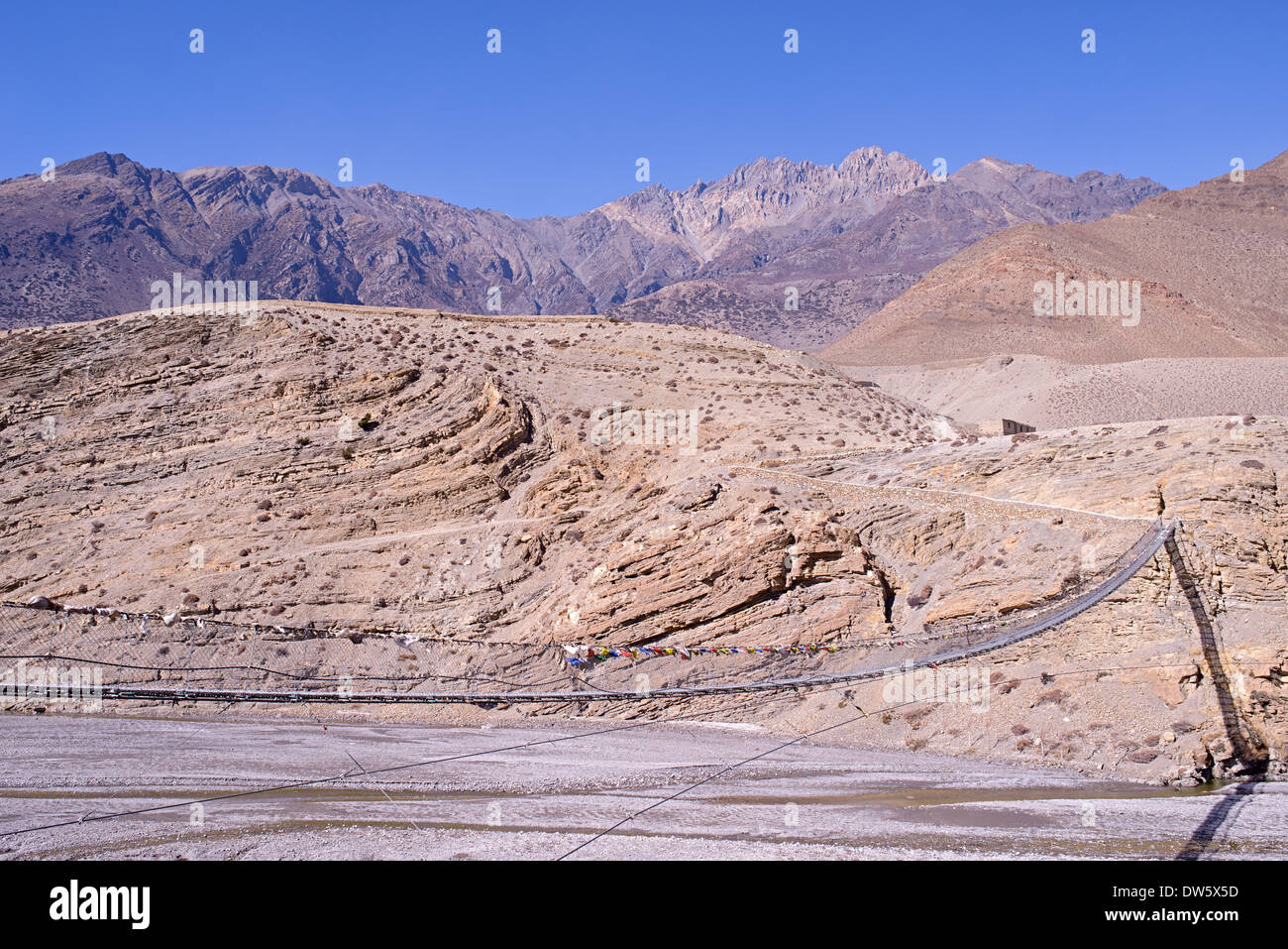 Bridge over Kali Gandaki river near Kagbeni village Stock Photo - Alamy