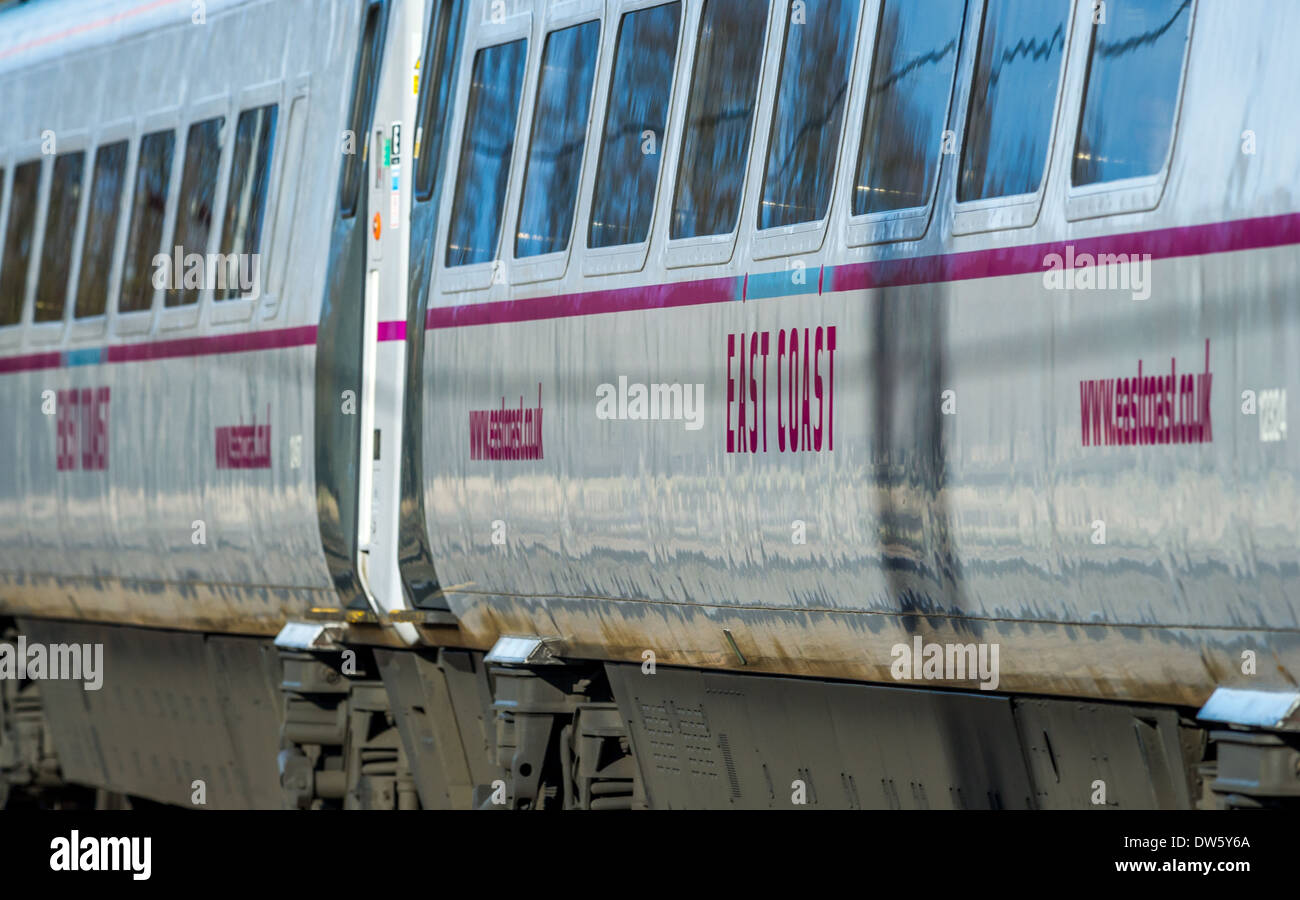 East coast main line rail coaches Stock Photo - Alamy