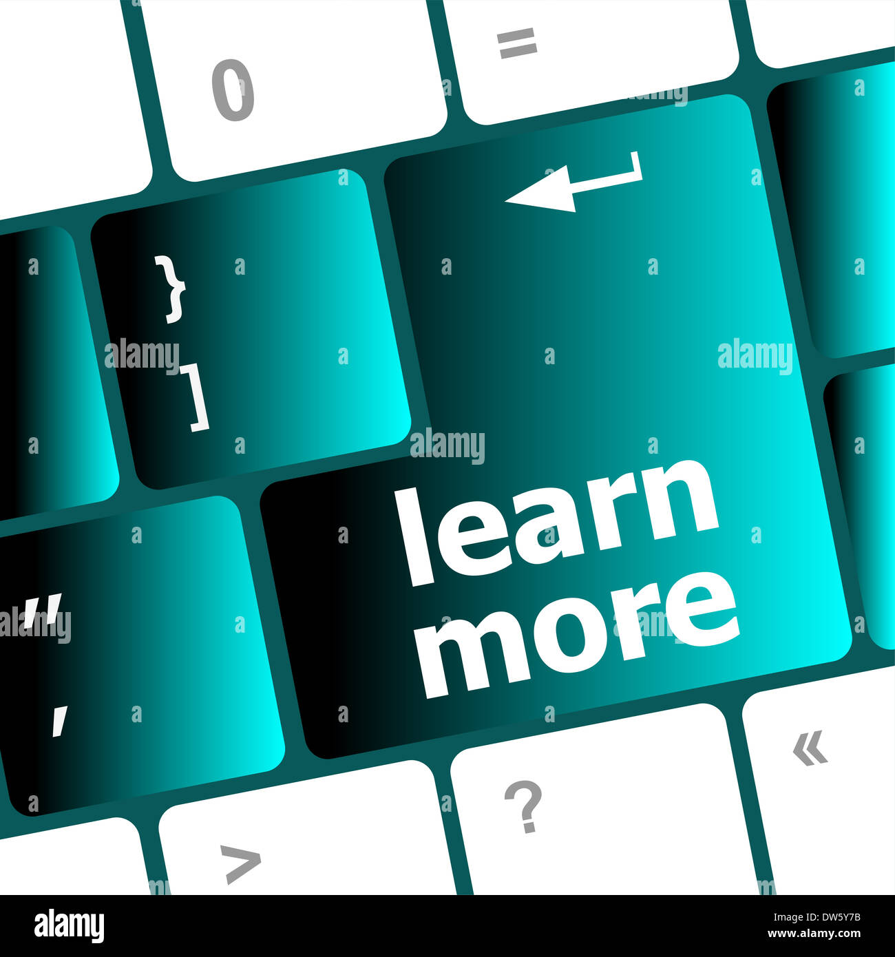 education concept with learn more button on computer keyboard Stock ...