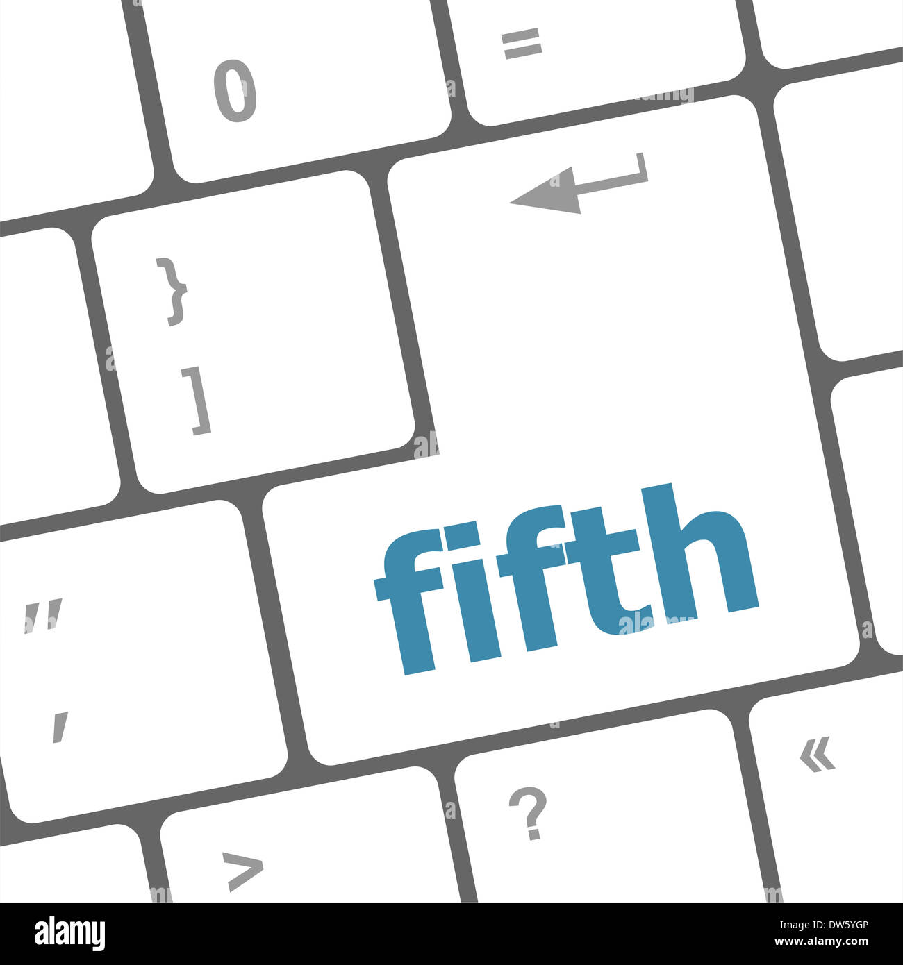 fifth button on computer pc keyboard key Stock Photo - Alamy