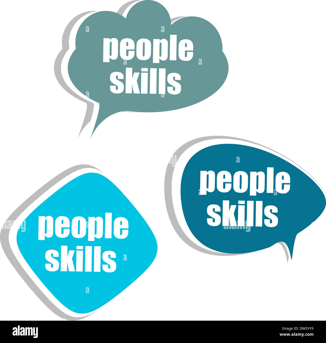 people skills. Set of stickers, labels, tags. Business banners ...