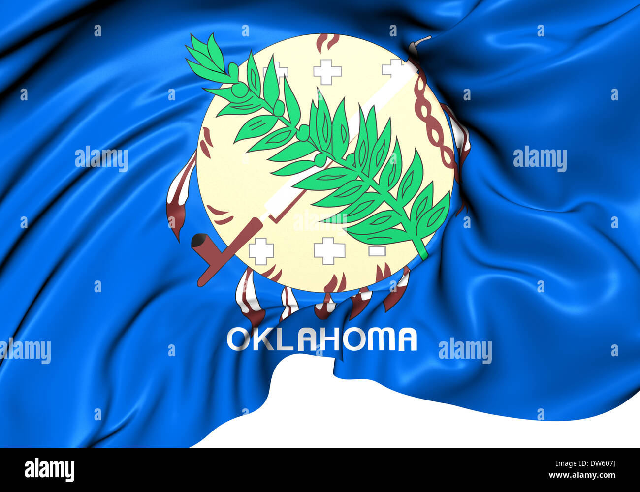 Flag of Oklahoma, USA. Close Up Stock Photo - Alamy