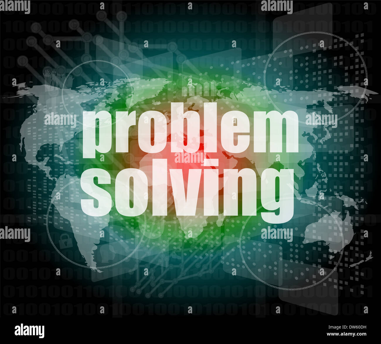 business concept: words problem solving on digital screen Stock Photo ...