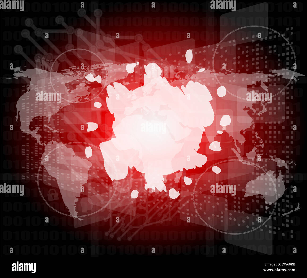 blots on digital touch screen, digital background Stock Photo - Alamy