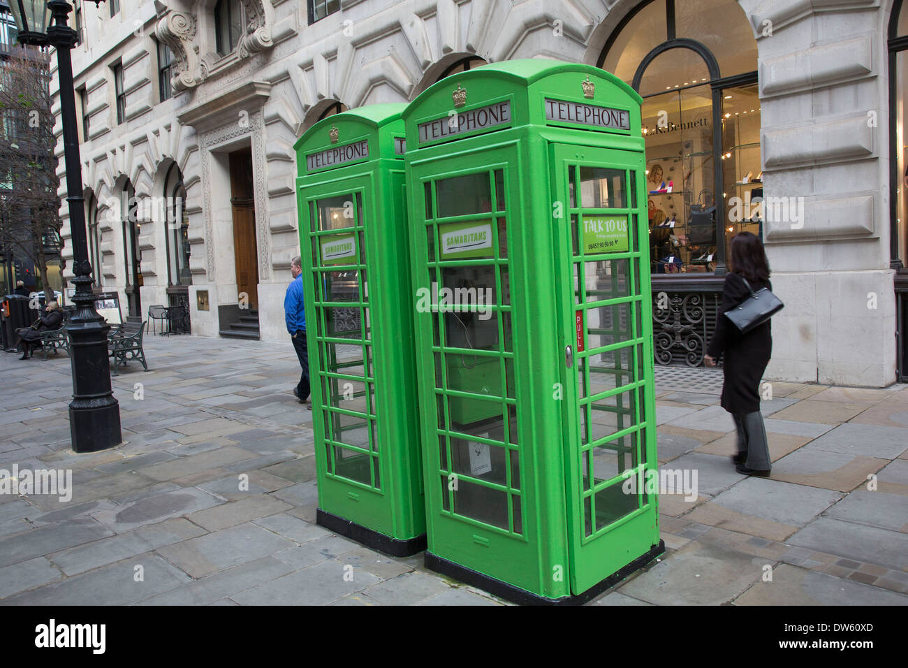 Green Samaritans charity sponsored phone boxes in the City of London ...
