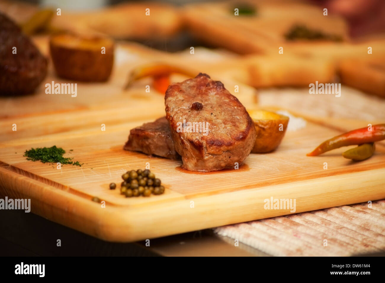 Cooked grilled meat on hi-res stock photography and images - Alamy