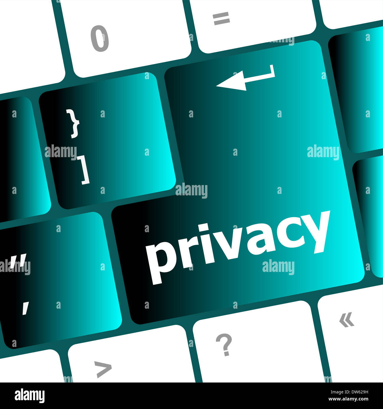 privacy button on computer keyboard key Stock Photo - Alamy