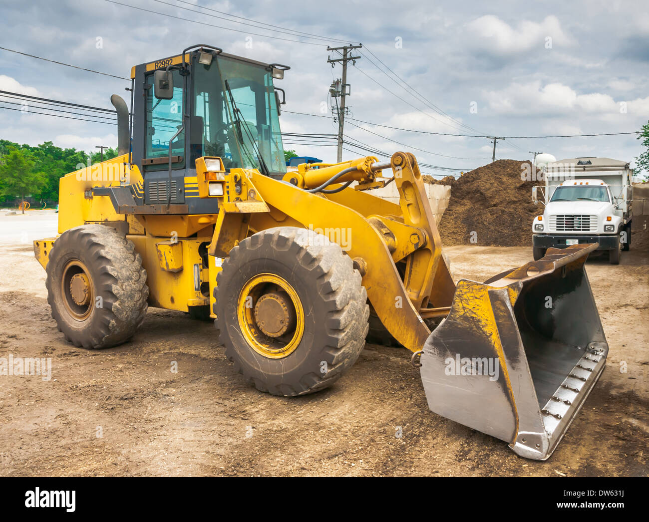 bulldozer on a building site Stock Photo - Alamy