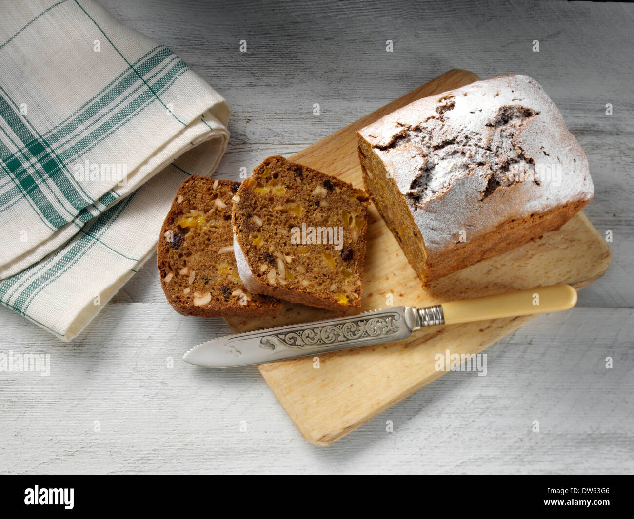 Cashew raisin mango bread American sweet loaf Stock Photo - Alamy