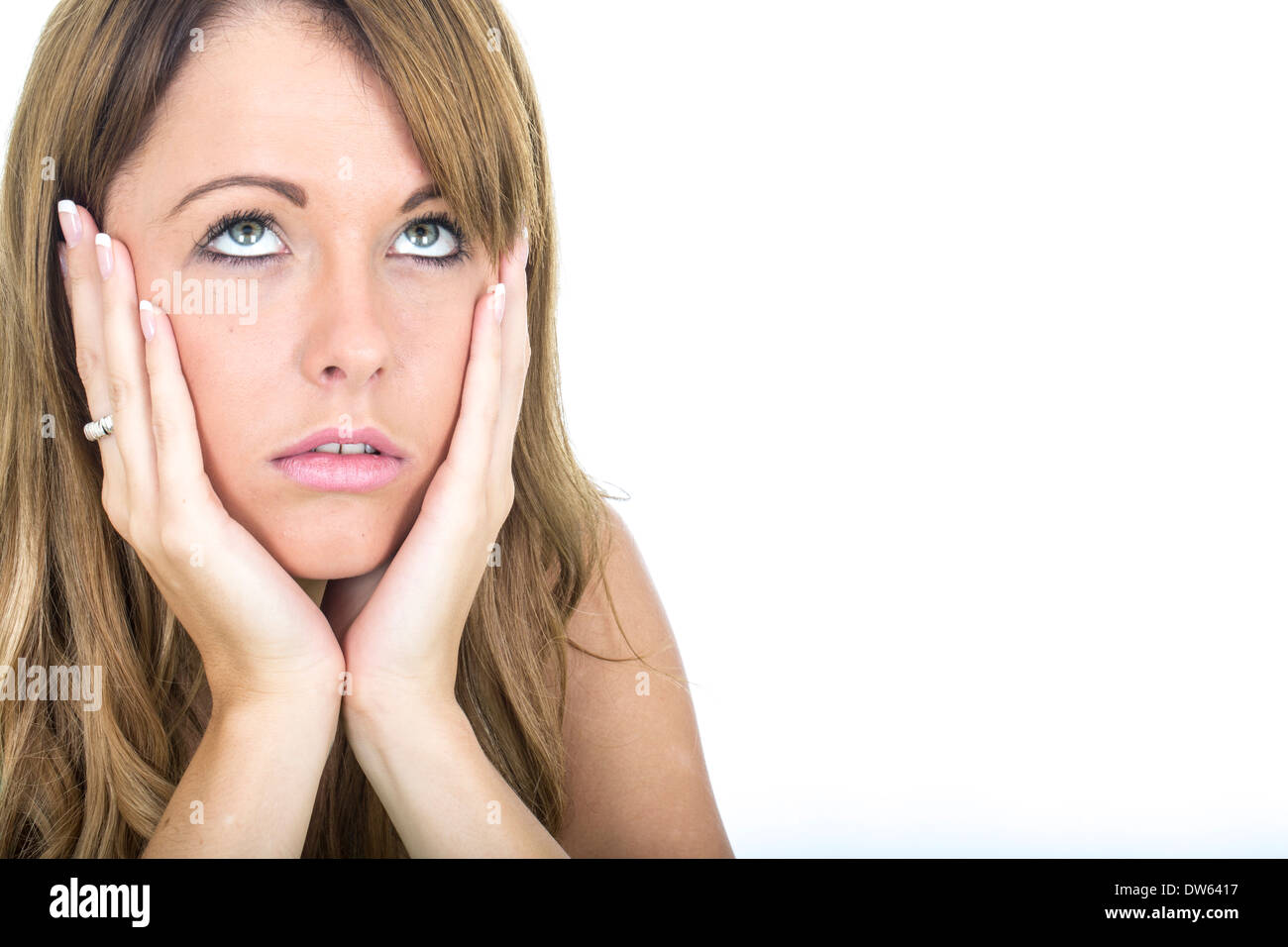 Sad Depressed Young Woman Stock Photo - Alamy