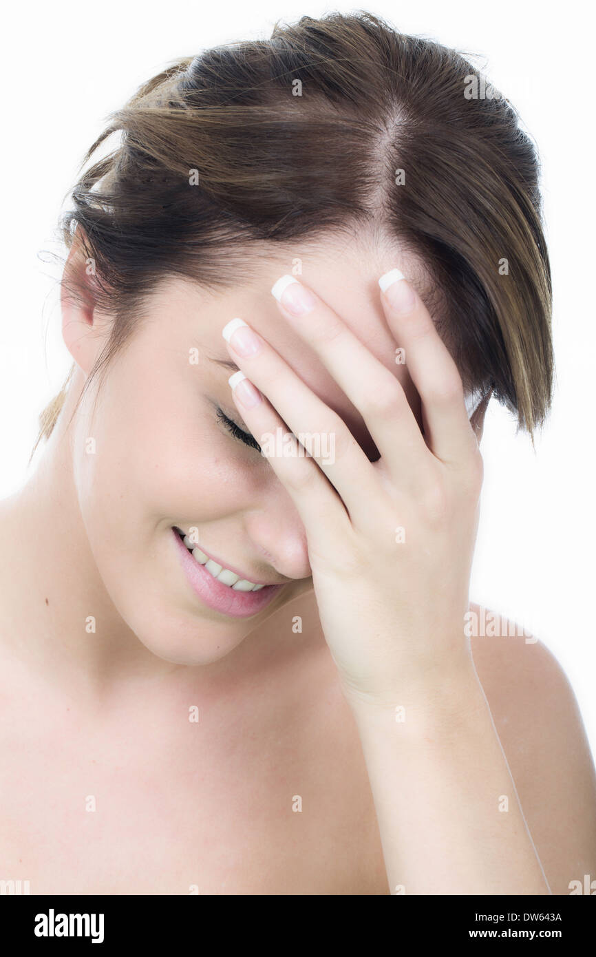 Embarrassed woman hi-res stock photography and images - Alamy