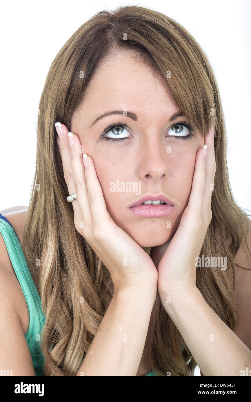 Sad Depressed Young Woman Stock Photo - Alamy