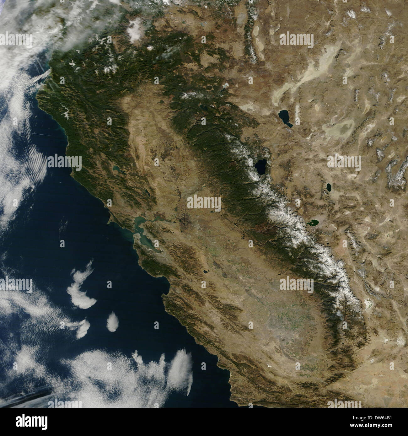 California in January of 2014 showing signs of a severe drought ...