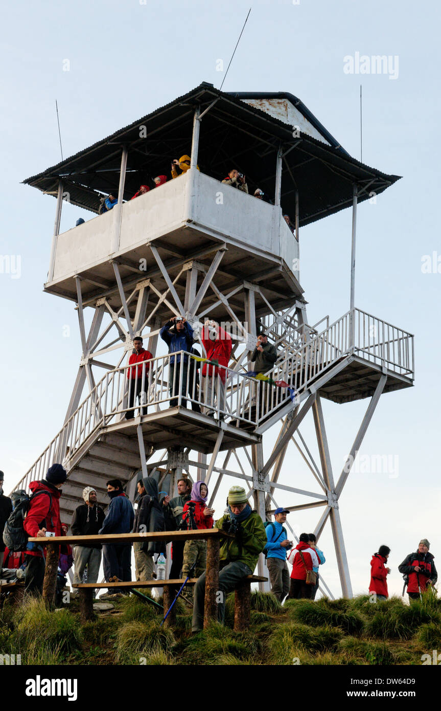The observation tower on the top of Poon Hill, a favourite spot for ...