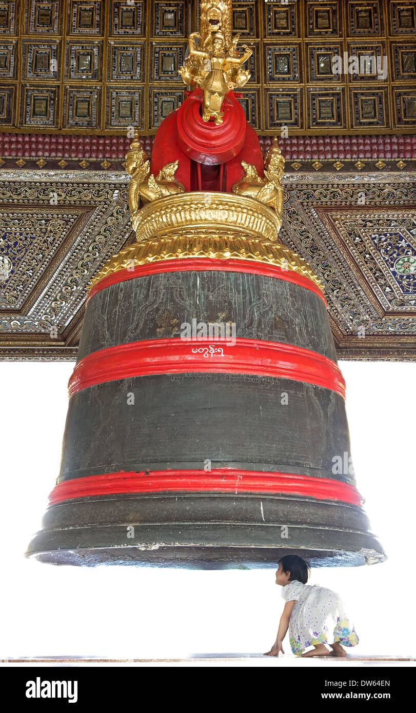 girl under a bell Stock Photo - Alamy