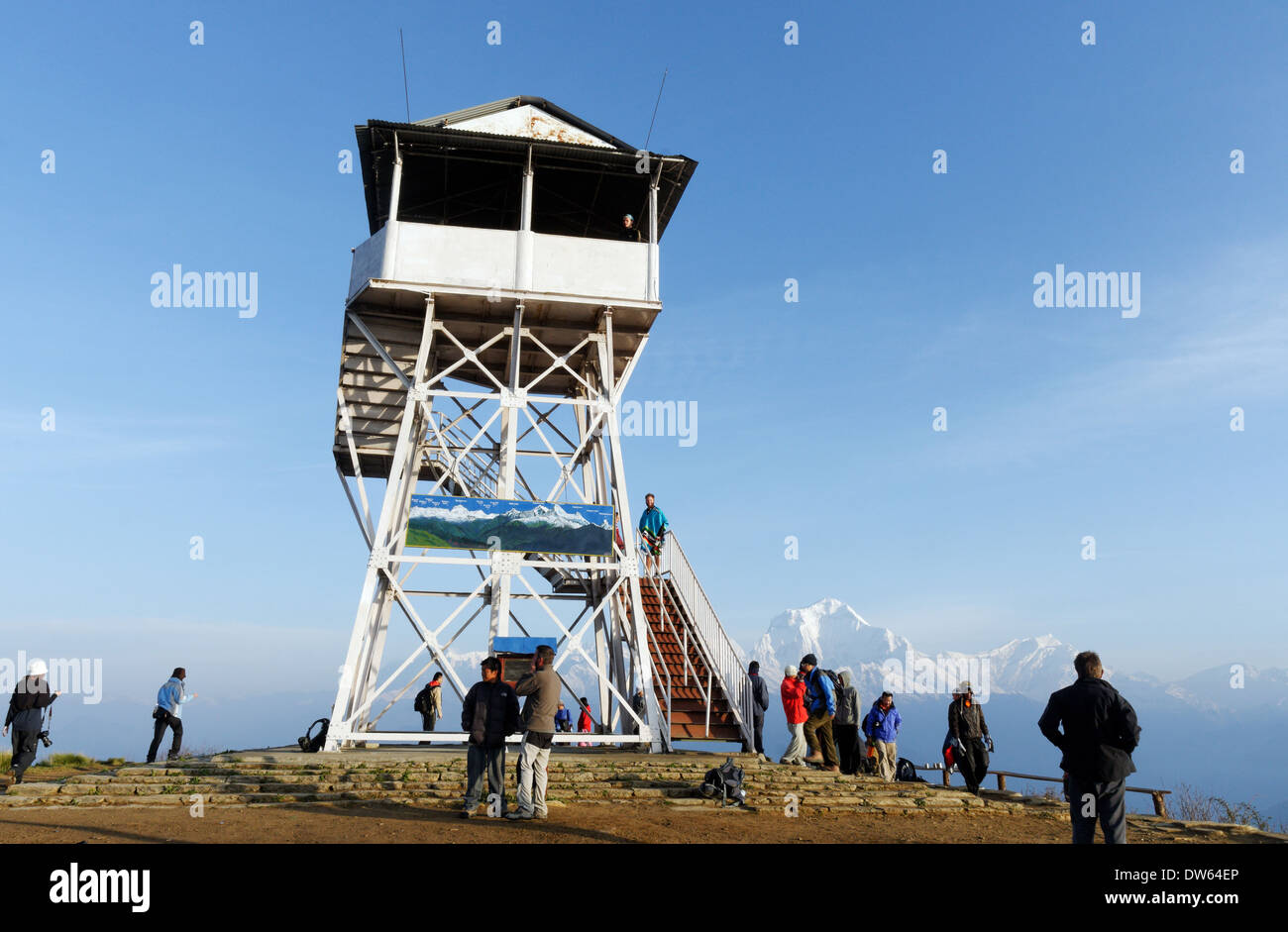 The observation tower on the top of Poon Hill, a favourite spot for ...