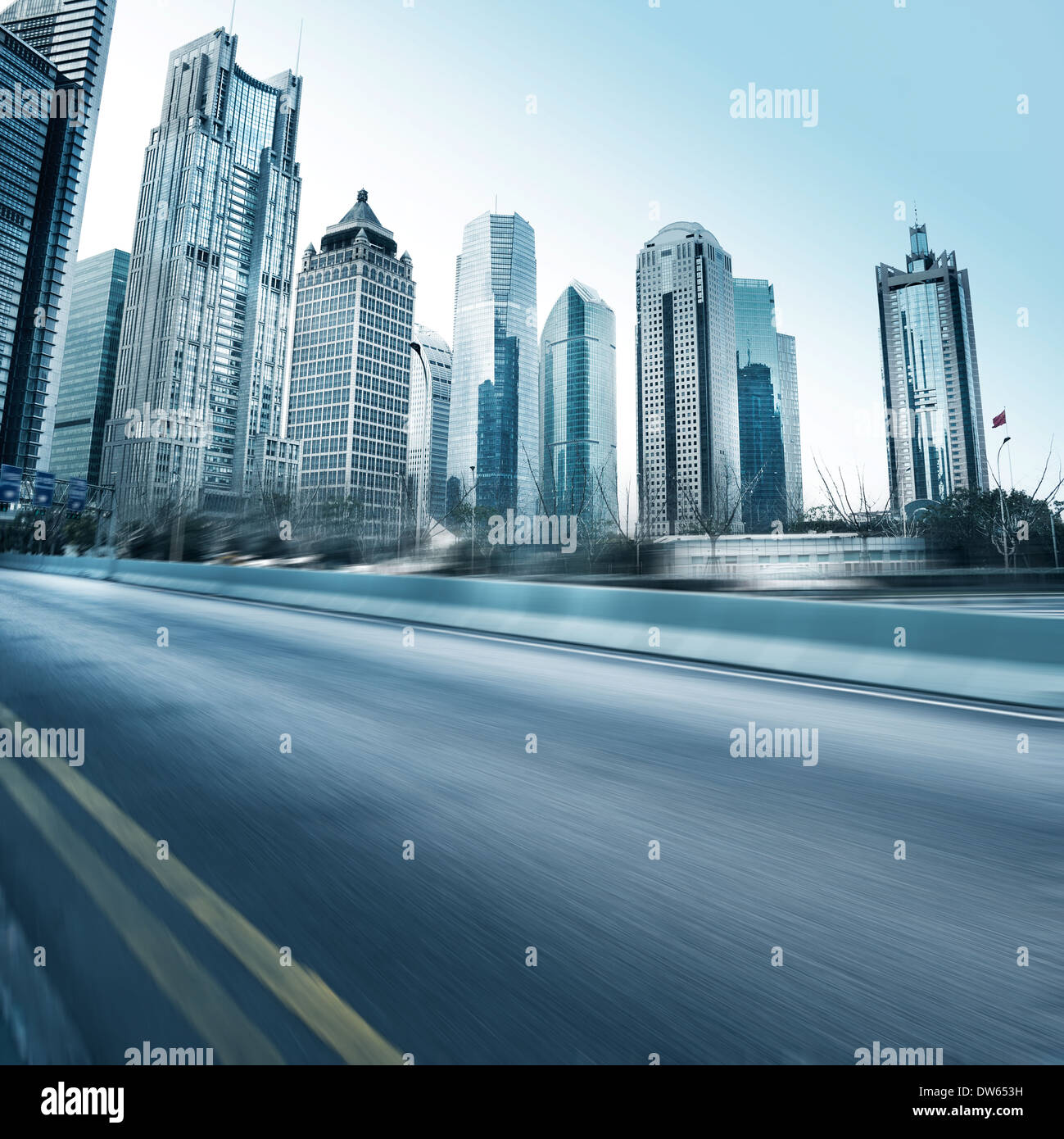 abstract architecture automobile blue blur building bus car central ...
