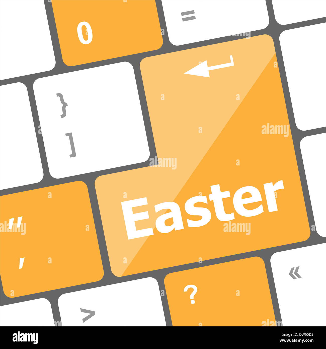Easter text button on keyboard keys Stock Photo - Alamy