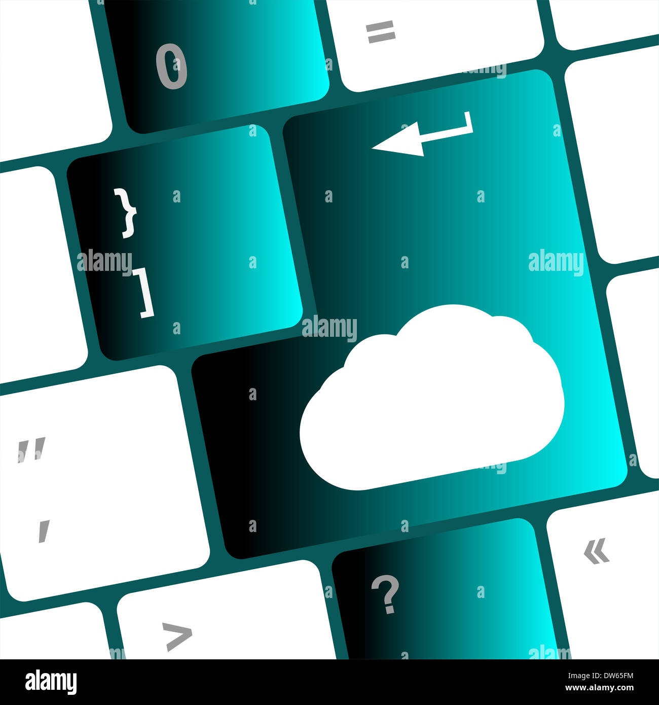 Cloud computing concept on computer keyboard Stock Photo - Alamy