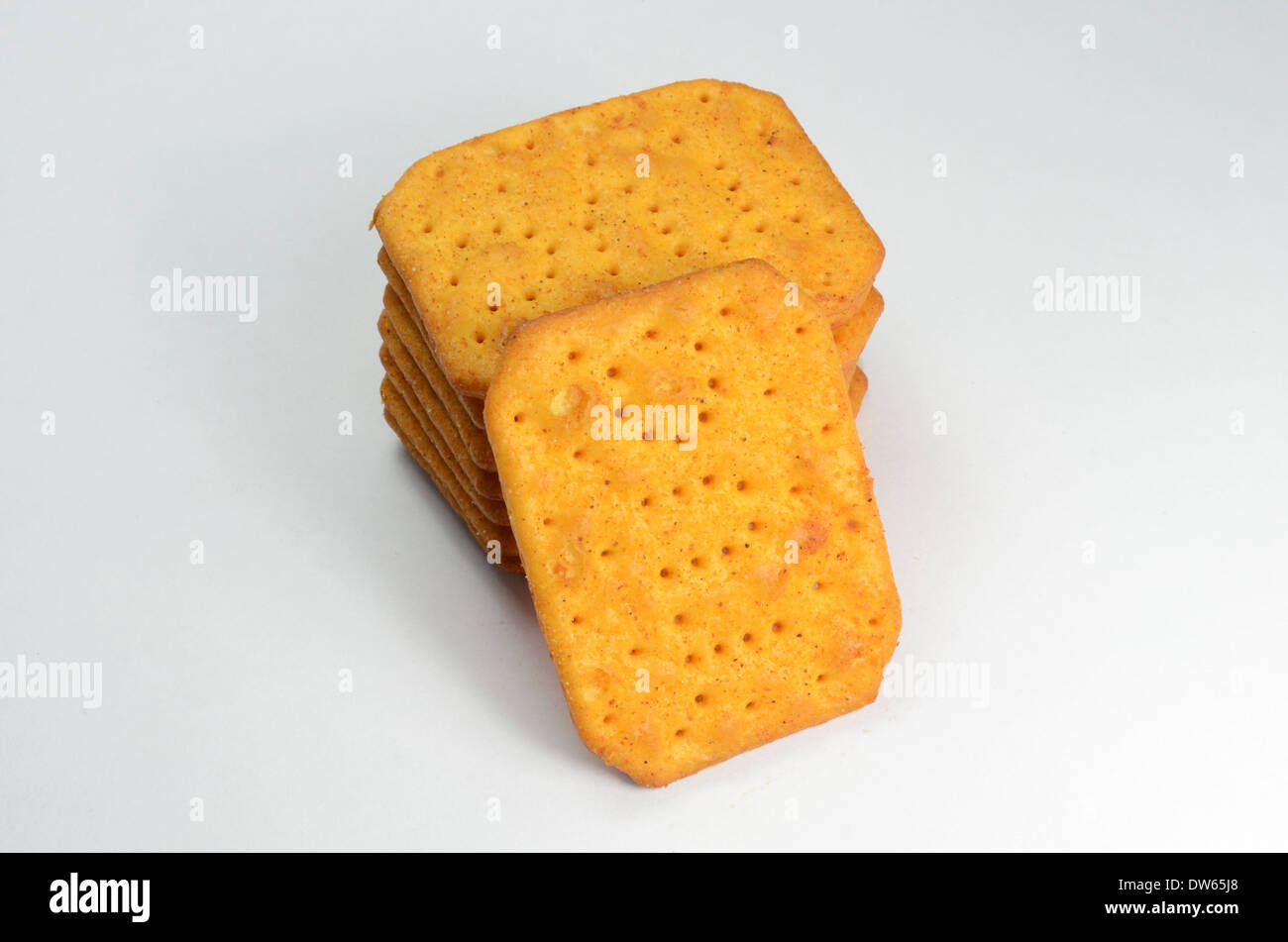 Square crunchy crackers isolated on white Stock Photo - Alamy