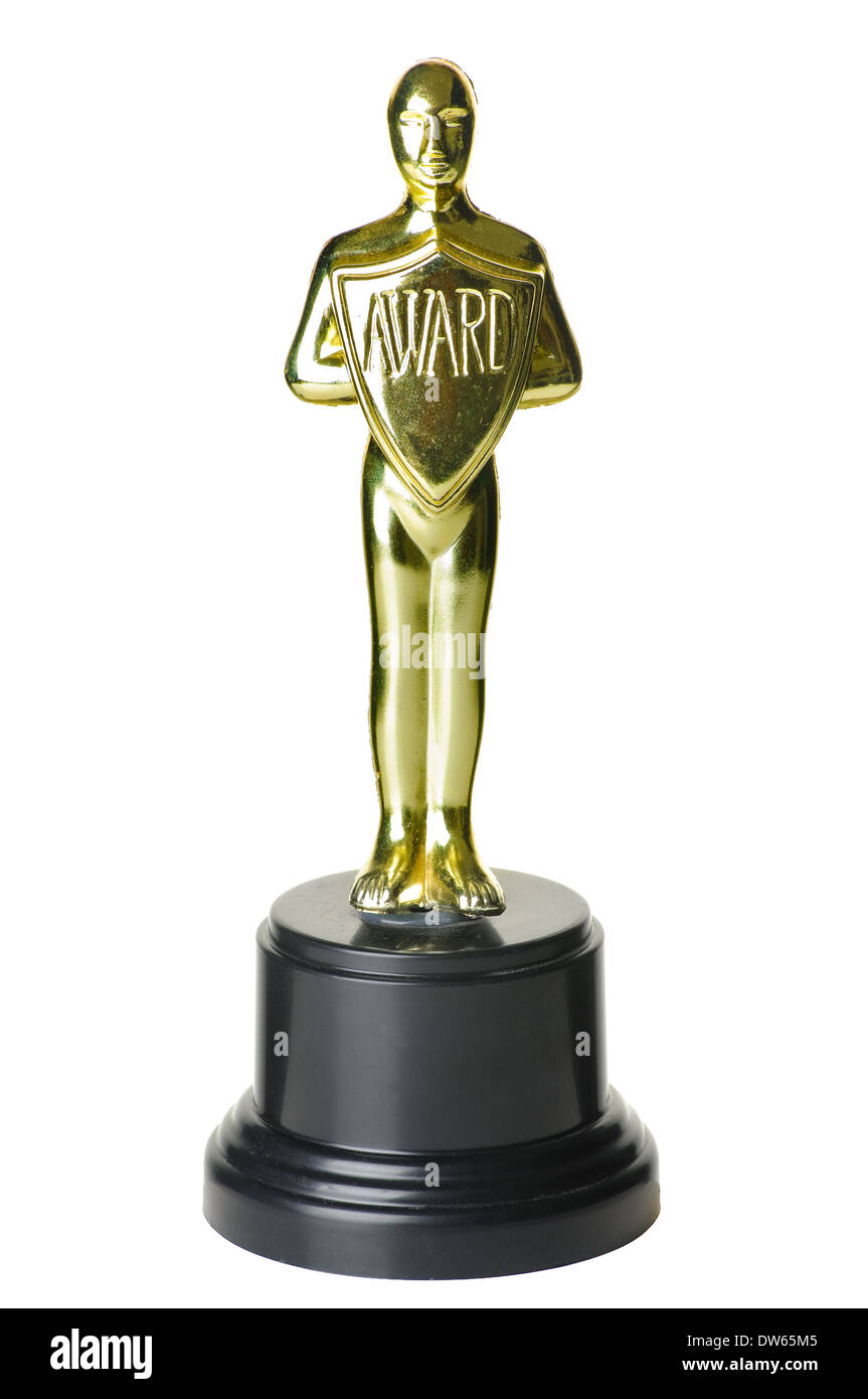 gold trophy on white background with path Stock Photo - Alamy
