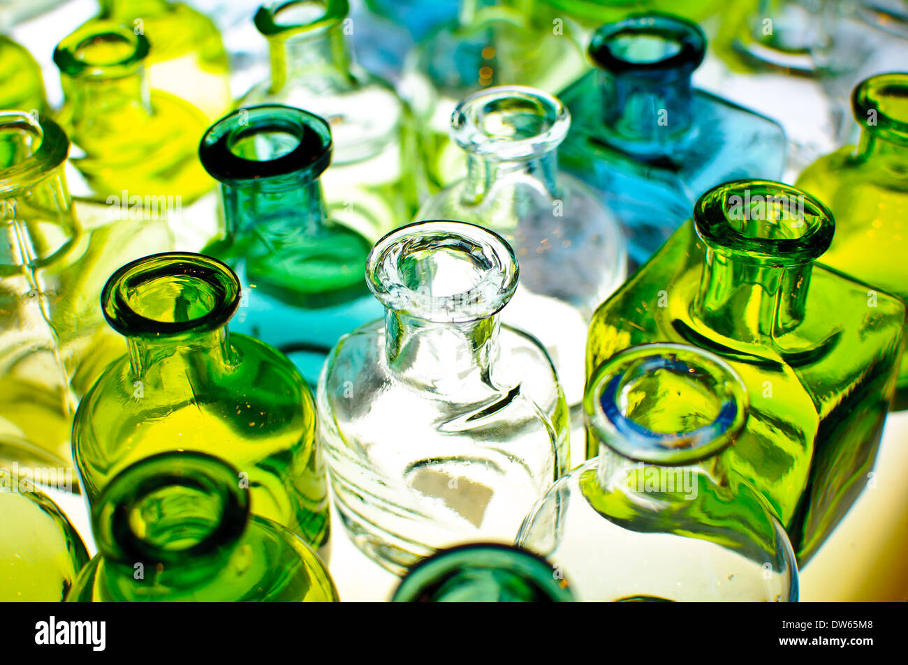 Empty glass bottles assortment hi-res stock photography and images - Alamy