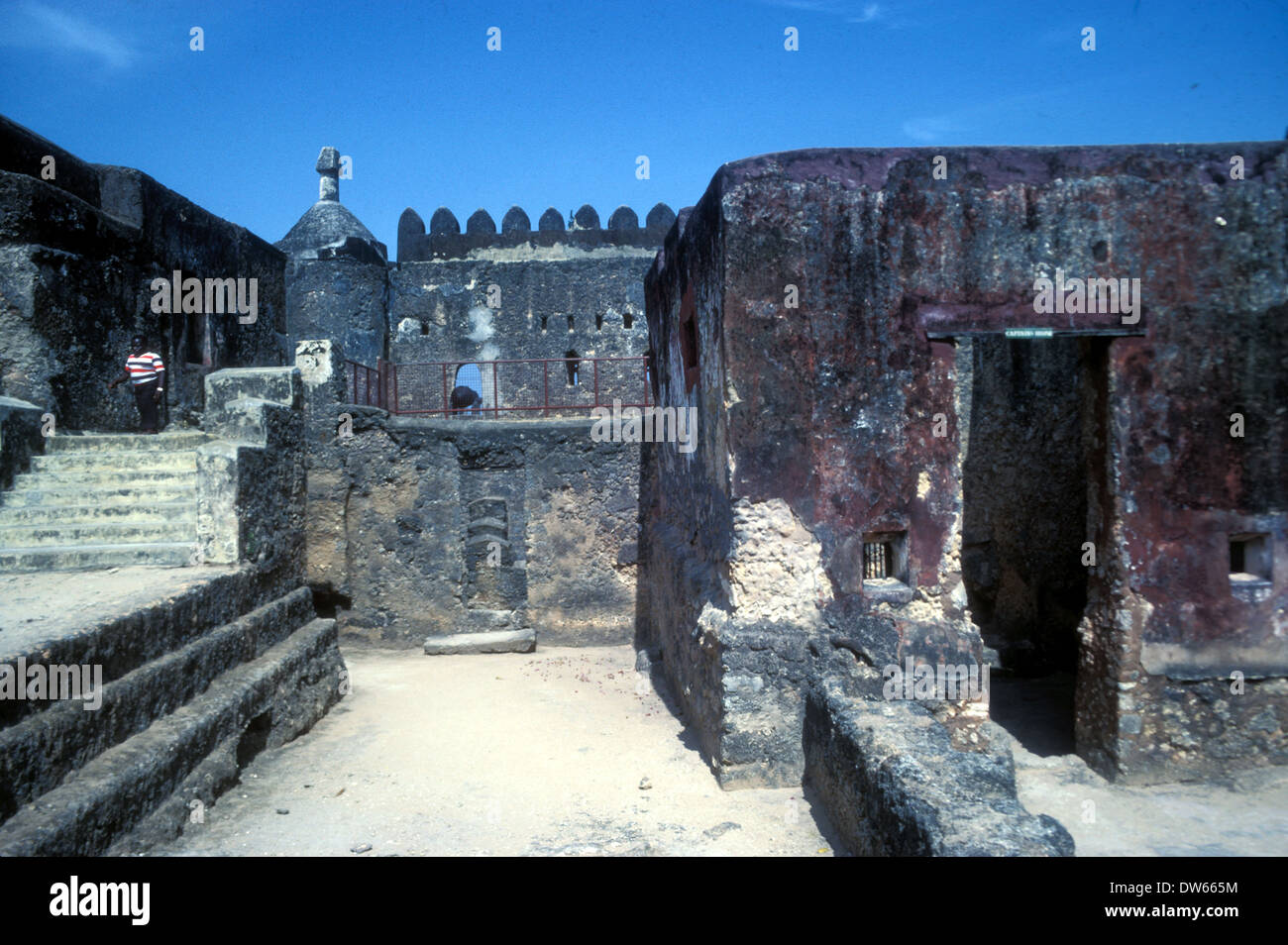 Interior of Fort Jesus, Portuguese 1593 Mombasa Kenya Stock Photo - Alamy