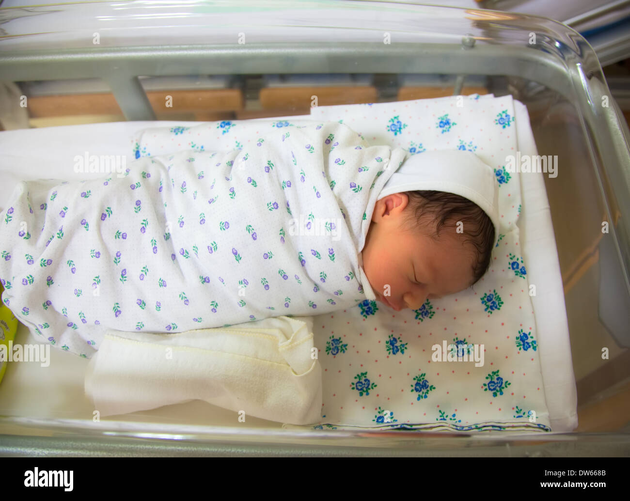 Newborn baby boy portrait while still in hospital Stock Photo - Alamy