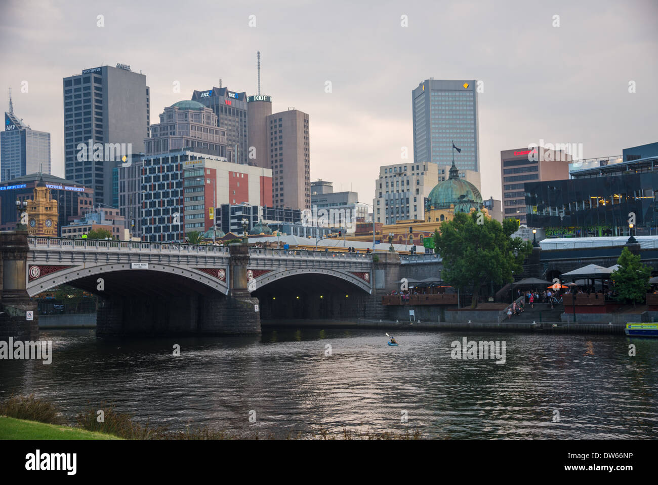 Melbourne Bridge skyline view Victoria Australia city portrait backdrop ...