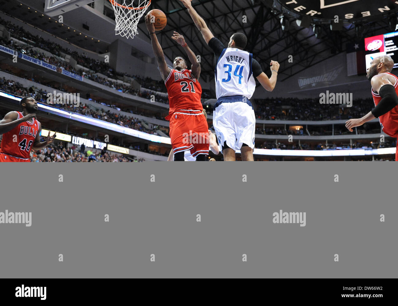 Dallas, USA. 28th Feb, 2014. Chicago Bulls shooting guard Jimmy Butler ...