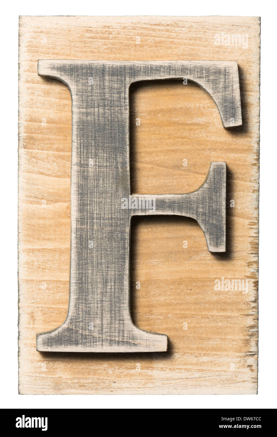 Wooden alphabet letter block isolated on white Stock Photo - Alamy