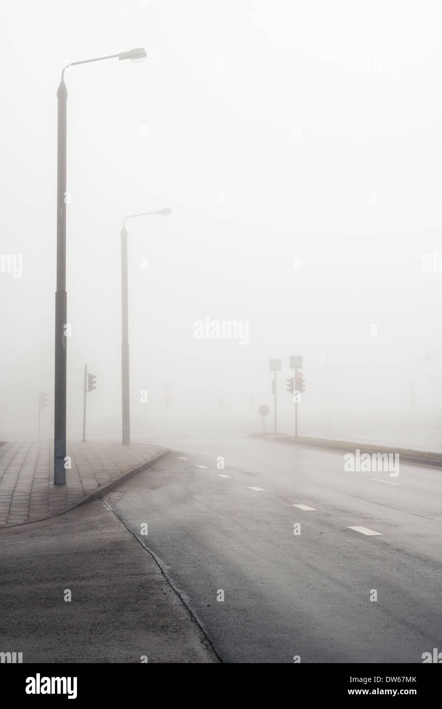 Fog lights street hi-res stock photography and images - Alamy