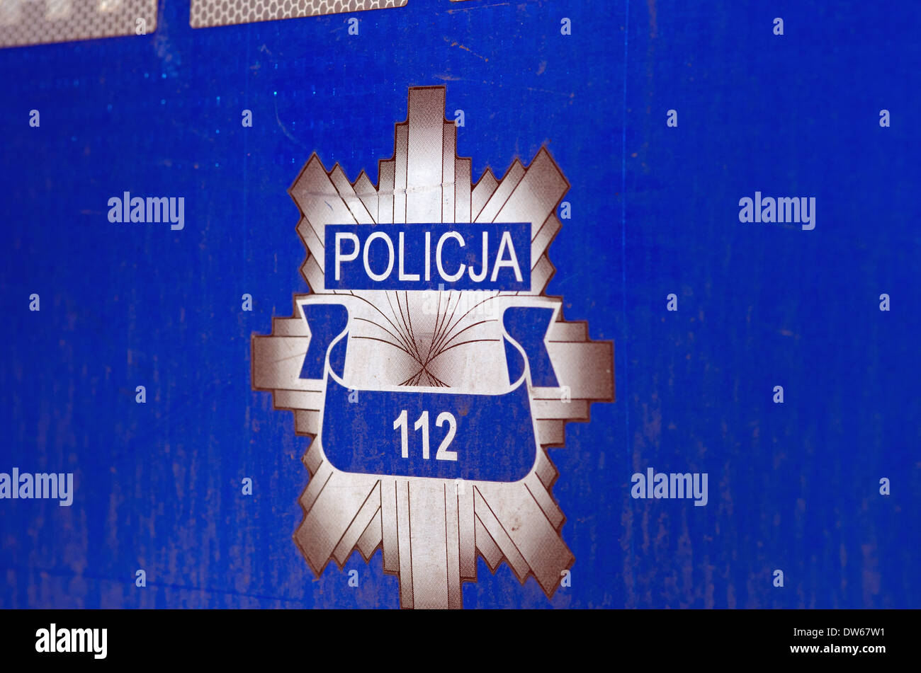 Photo of polish police sign Stock Photo - Alamy