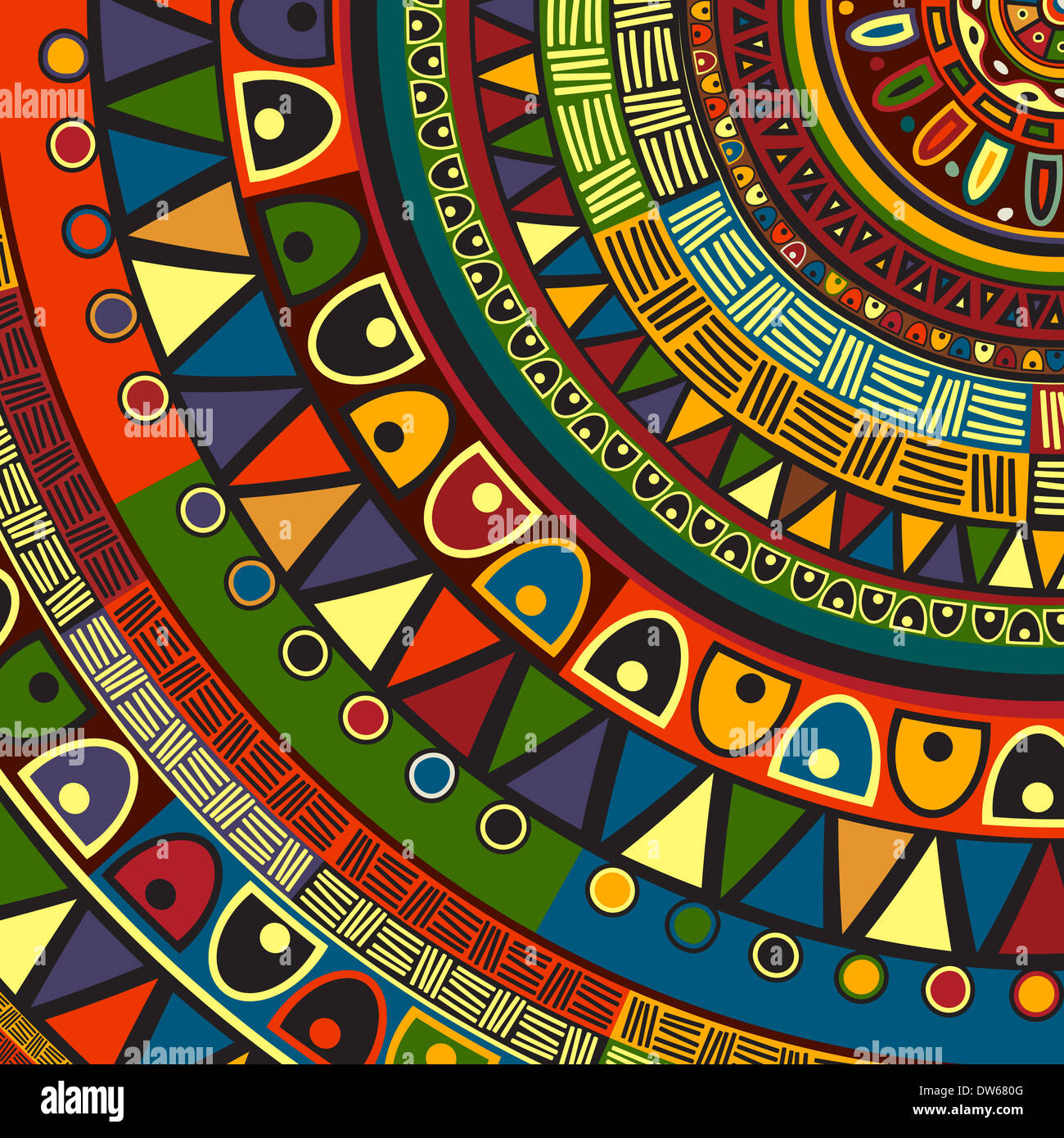 Colored tribal design, abstract art Stock Photo - Alamy