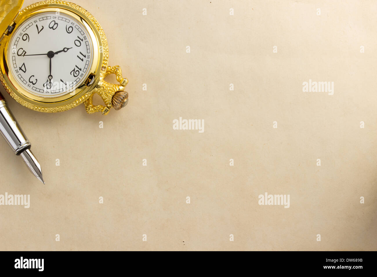 ink pen on parchment background texture Stock Photo - Alamy