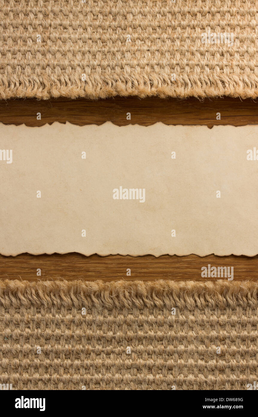 background of burlap hessian sacking and paper Stock Photo - Alamy