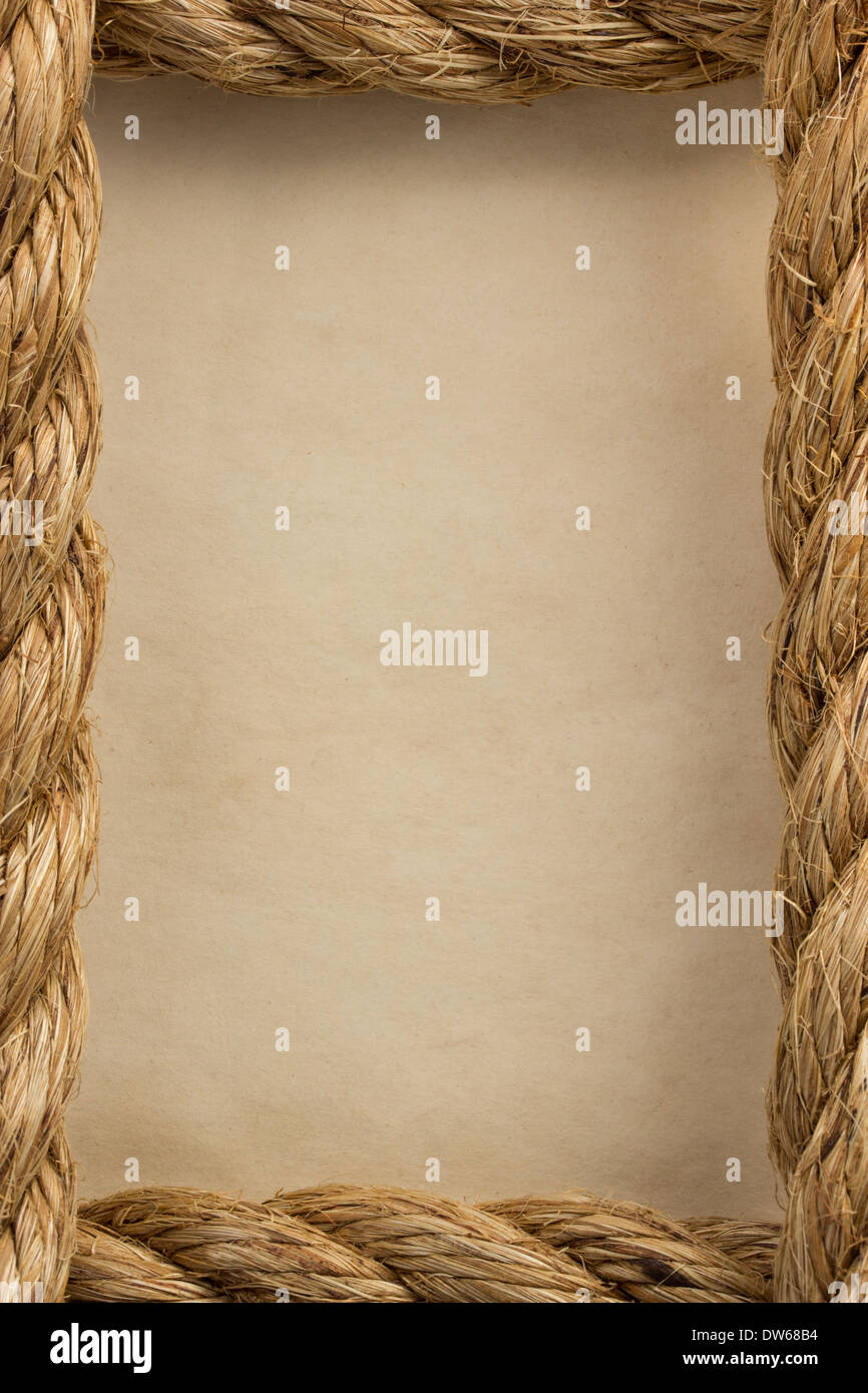 ropes and old vintage ancient paper background Stock Photo - Alamy