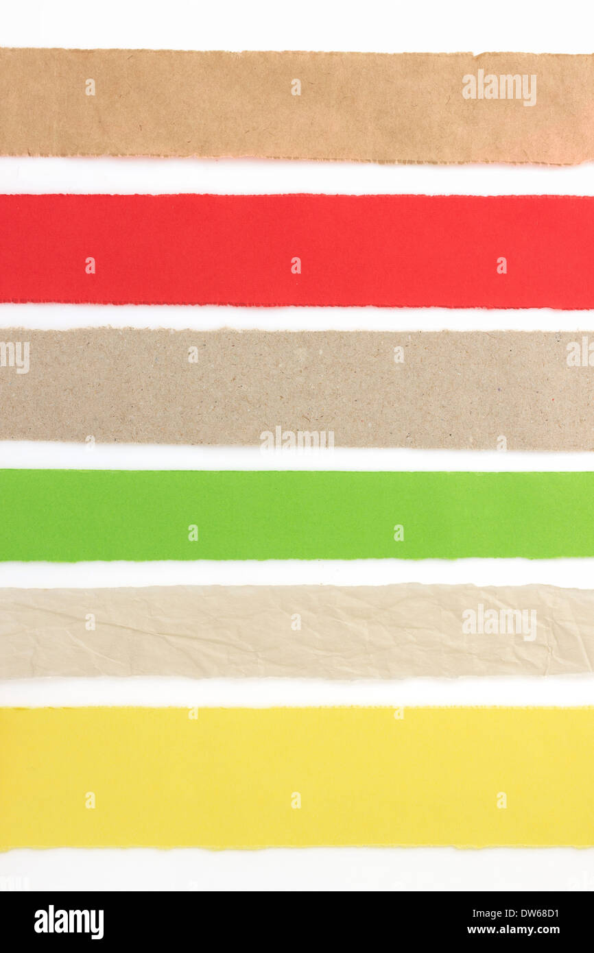 torn paper strip isolated on white background Stock Photo - Alamy