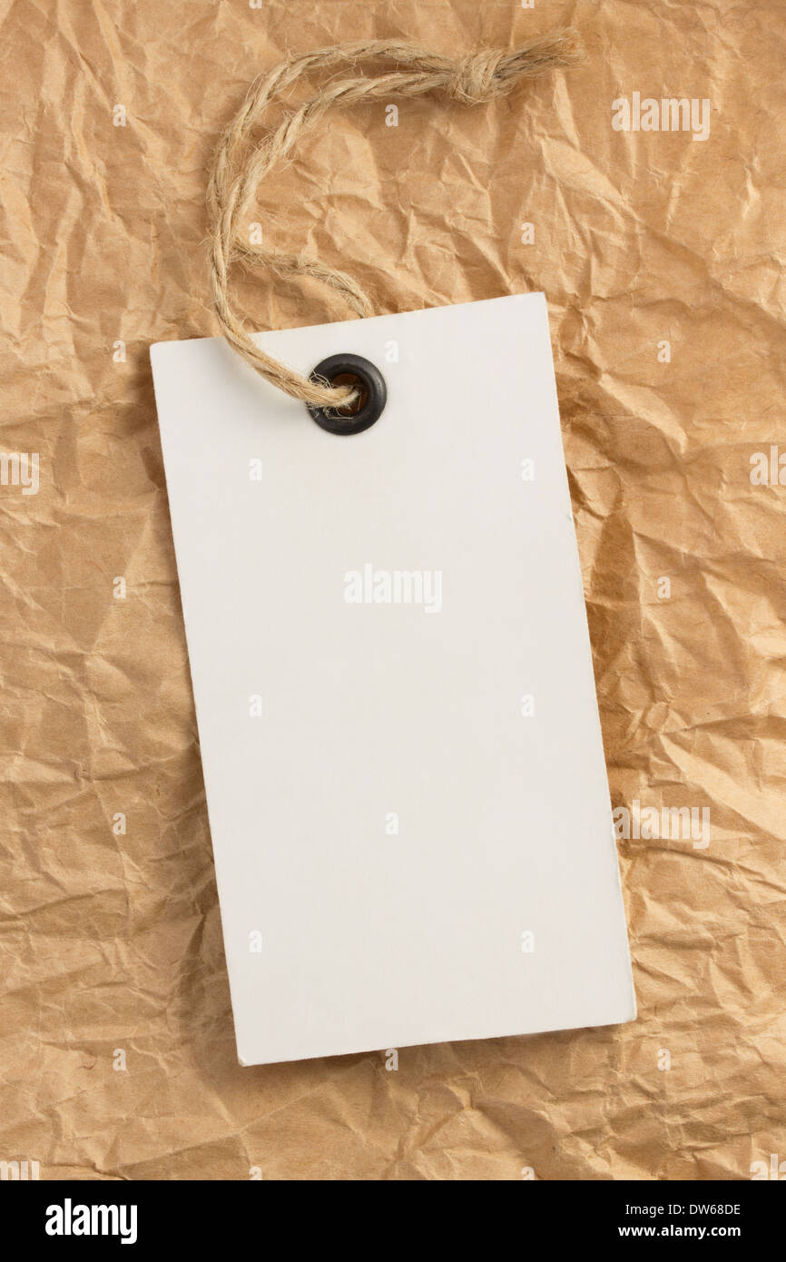price tag label at paper texture Stock Photo - Alamy