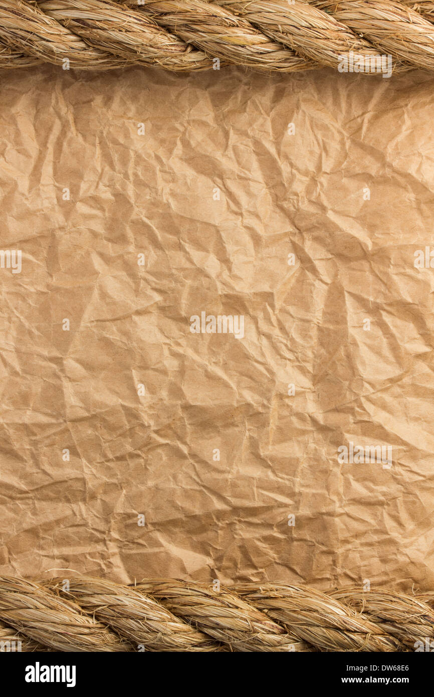 ship ropes at old paper background Stock Photo - Alamy